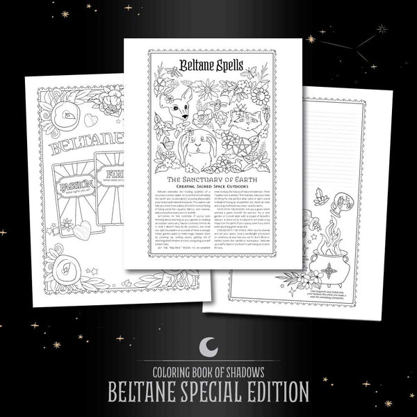 Beltane Special Edition Printable PDF - Coloring Book of Shadows