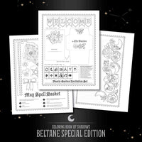 Beltane Special Edition Printable PDF - Coloring Book of Shadows