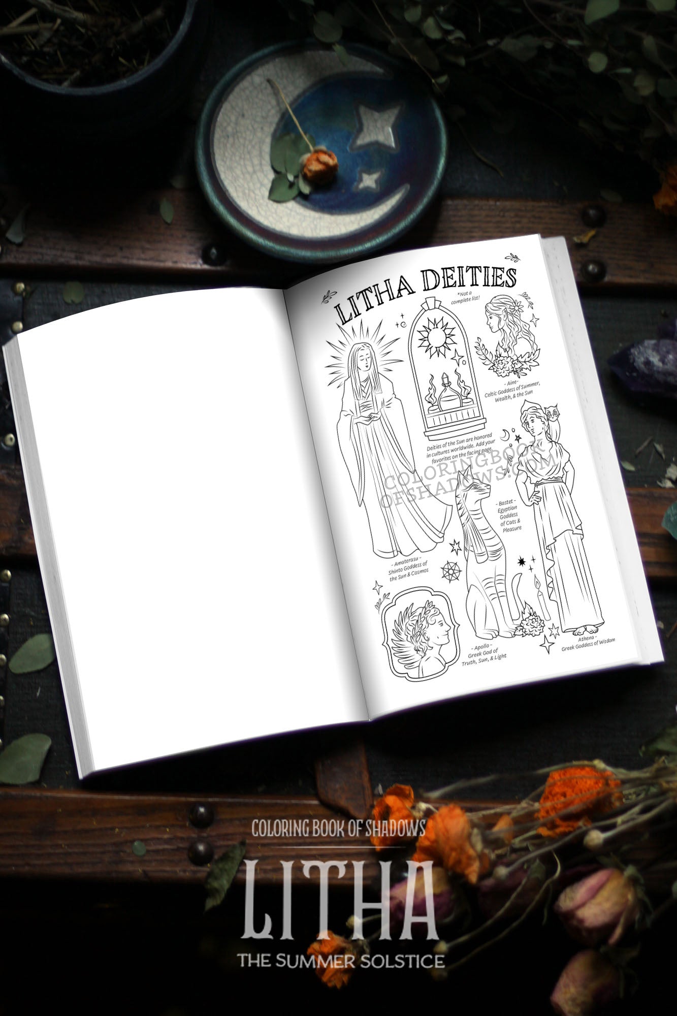 Coloring Book of Shadows: Litha The Summer Solstice