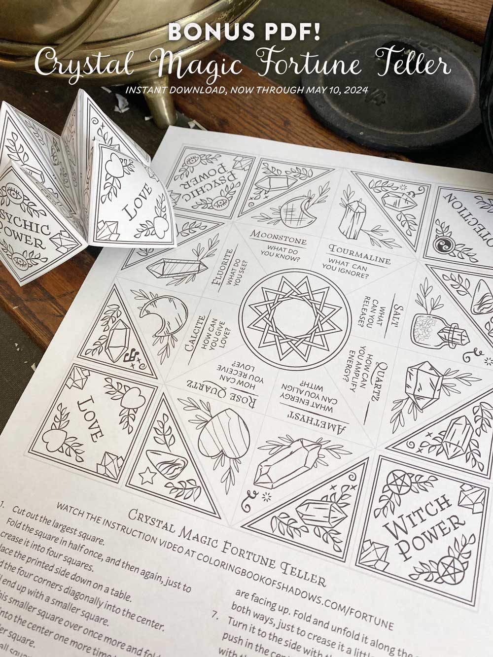 Coloring Book of Shadows: Crystal Magic