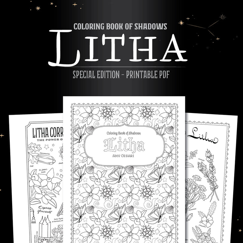 Litha Special Edition Printable PDF - Coloring Book of Shadows