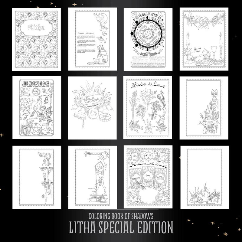 Litha Special Edition Printable PDF - Coloring Book of Shadows