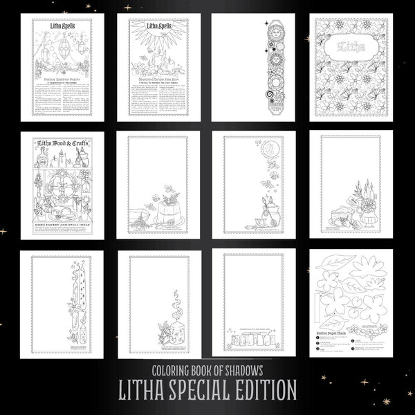 Litha Special Edition Printable PDF - Coloring Book of Shadows