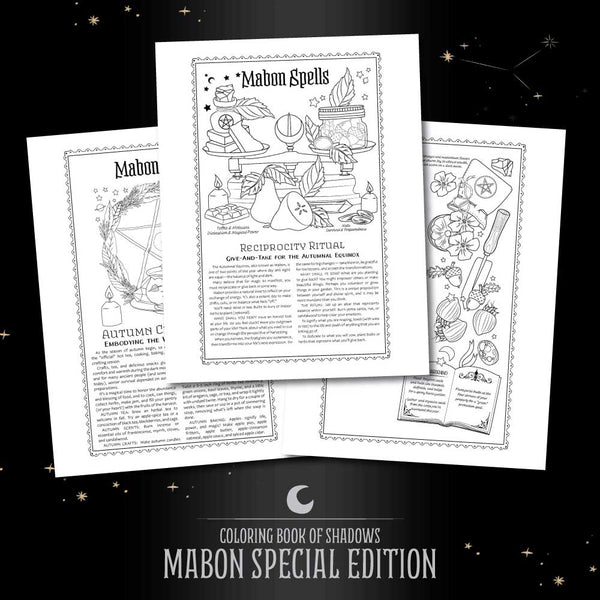 Mabon Special Edition Printable PDF - Coloring Book of Shadows