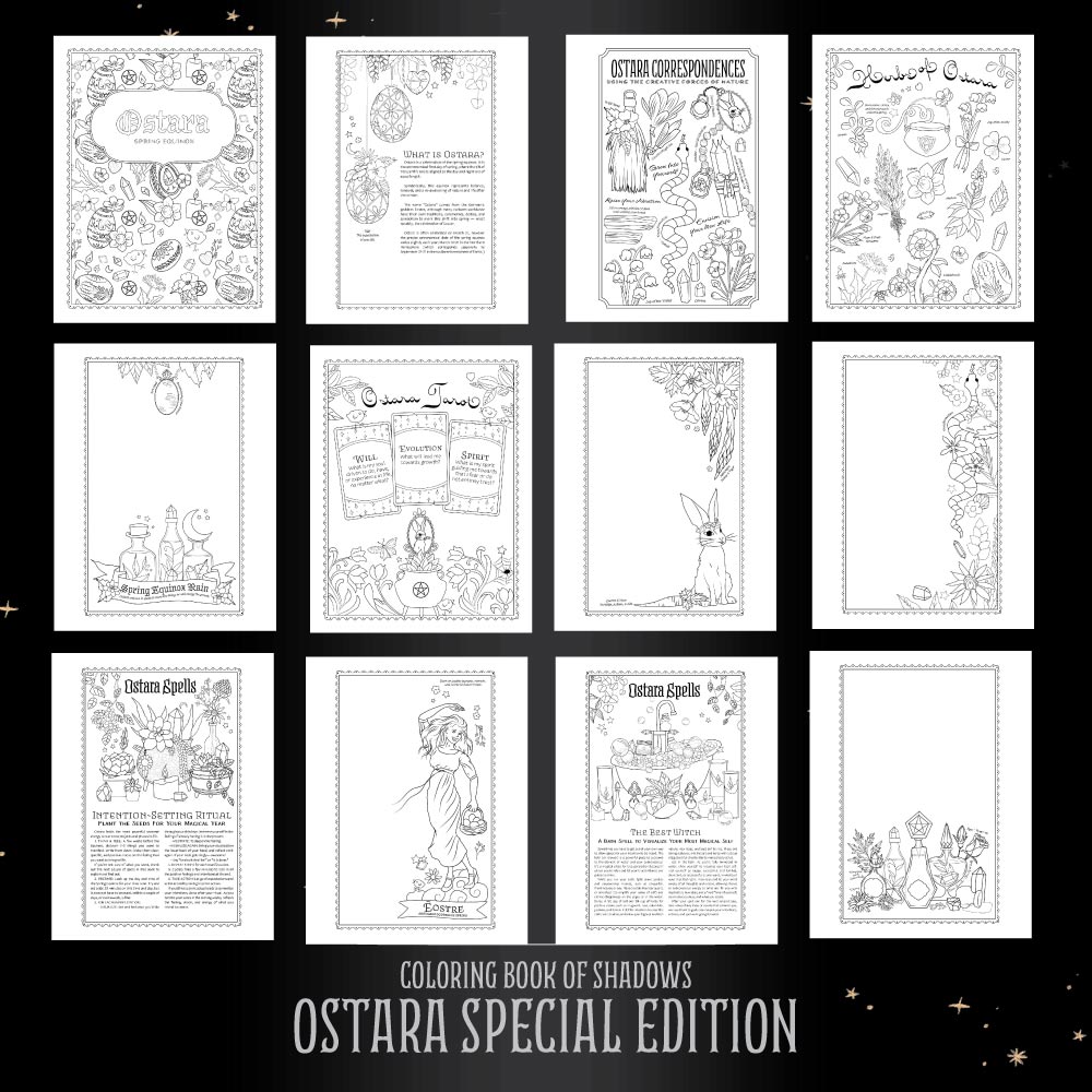Ostara Special Edition Printable PDF - Coloring Book of Shadows