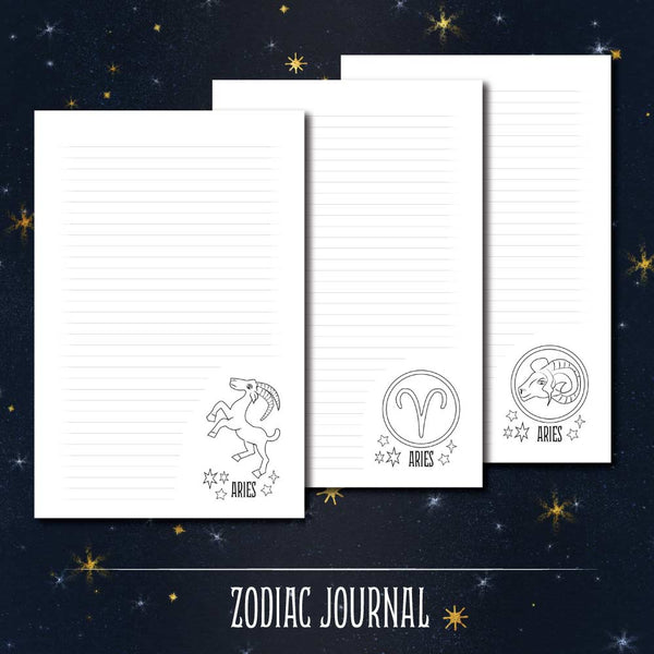 Zodiac Journal (Printable PDF) - Coloring Book of Shadows